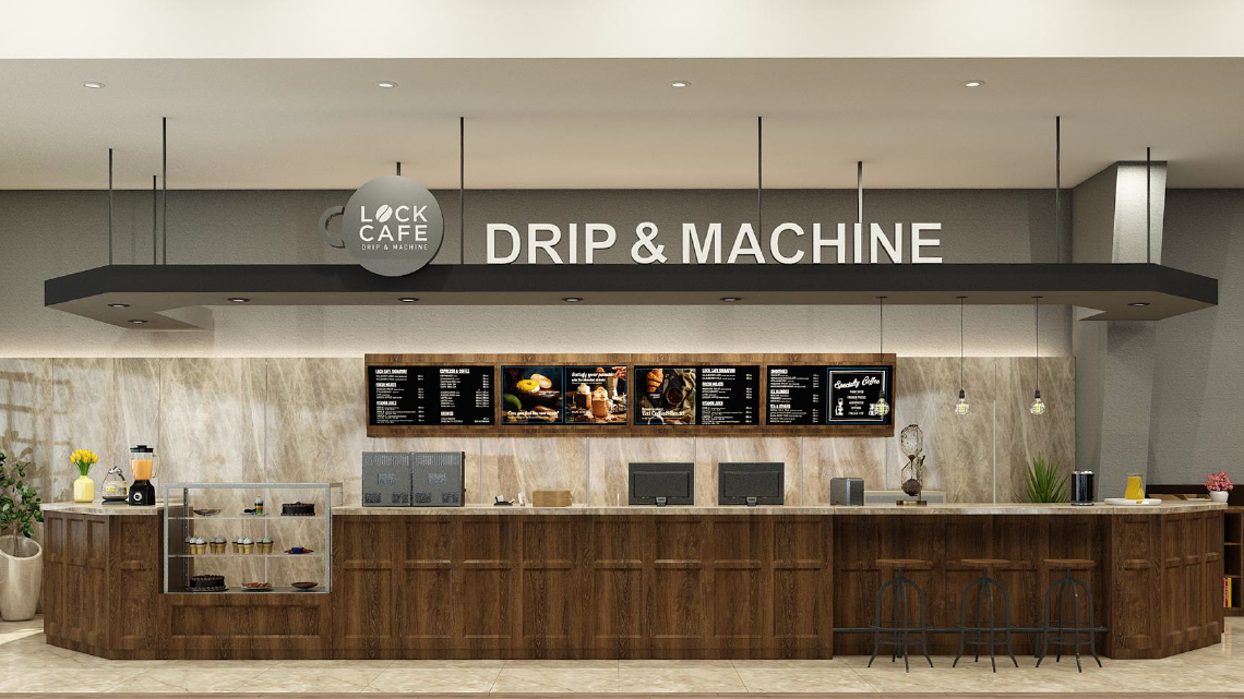 Thi công hệ thống cửa Hàng Lock cafe - Thi công công nghiệp và dân dụng